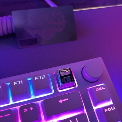 Cute Uwu Rose Gold Metal Artisan Keycap Custom Mechanical Keyboard Cute ...
