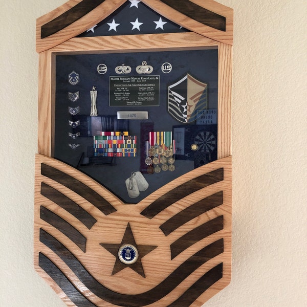 Air Force Stripes Retirement Shadow Box (large) - Etsy