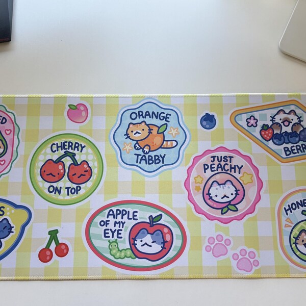 Fruit Kitty Committee Cat Glossy Waterproof Sticker Sheet Farmers ...