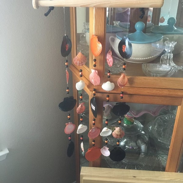 Driftwood Seashell Wind Chimes, Sea Shell Wind Chimes, Wind Chimes, Sun ...