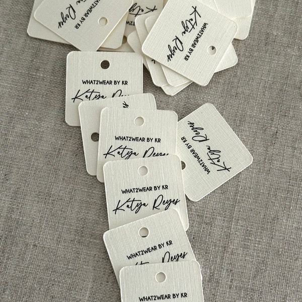 Rectangle Hang Tags - Your Logo and Text - Customized Price Tags ...