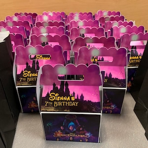 Decendants 3 Party, Personalized Gable Favor Boxes, Pack of 8 - Etsy