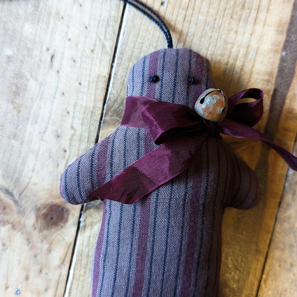 DIGITAL FILE Primitive Christmas Winter Snowman~gingerbread Man Doll ...