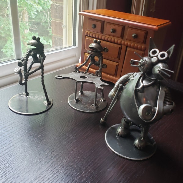 Excavator Scrap Metal Sculpture, Backhoe Tractor Loader Scrap Metal ...