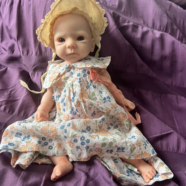 Mini Silicone Baby Doll 11 Inch Baby Girl Eyes Open, Full Body Silicone ...