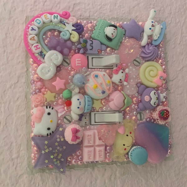Pink Aesthetic Cute Kawaii Light Switch Plate - Etsy