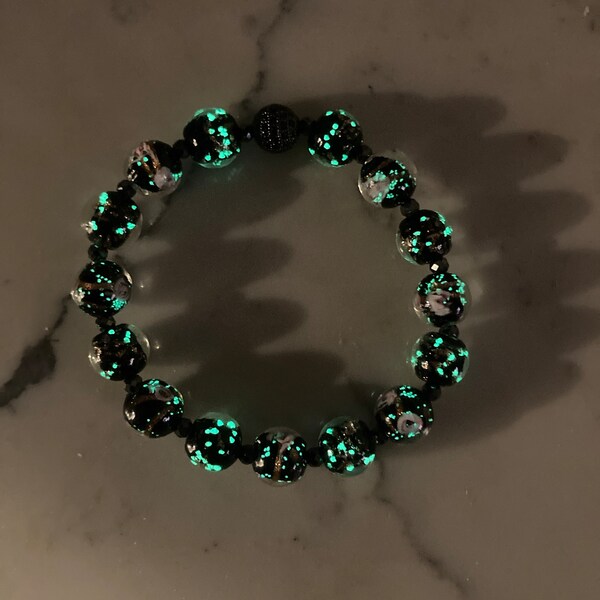 20 Pcs 10 Styles 12mm Glow in the Dark Beads, European Lampwork Bead ...