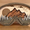 3D Layered Wood Art, Ski/snowboard Goggles - Etsy