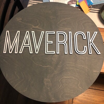 Customized Baby Name Sign 12-36 Inch Baby Shower Round - Etsy