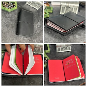 Personalized Leather Pocket Travelers Journal A6 Leuchtturm Cover Field ...