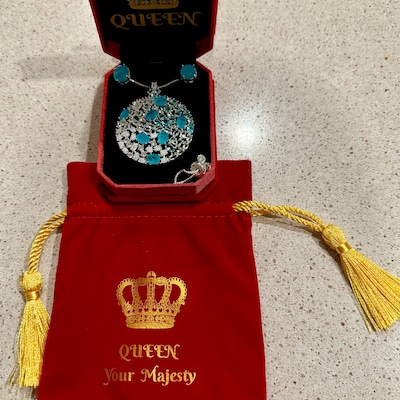 Princess Diana Sapphire and Diamond Jewelry Set Royal Memorabilia ...