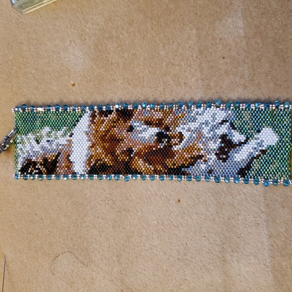 Colorful Cat 3 Loom Bead Pattern, Bracelet Cuff, Bright Colors ...
