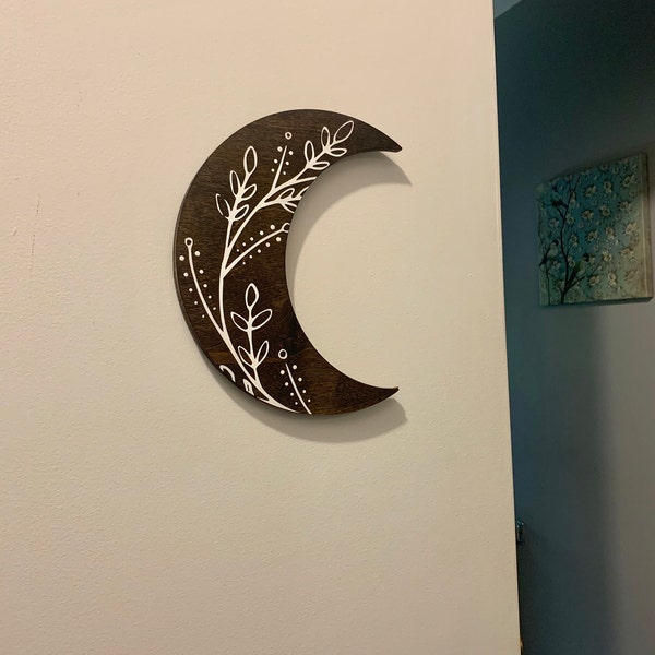 Crescent Moon Wall Art / Celestial Decor / Moon Gift / Moon Wall ...