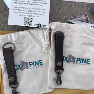 Personalized Leather Keychain Snap Closure With Keyring and Swivel Clip ...