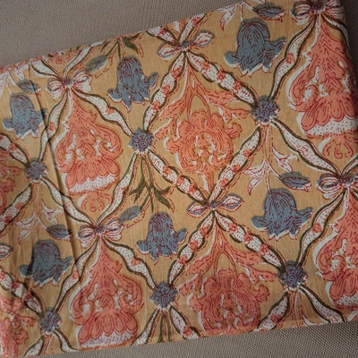 Mughal Print Soft Cotton Block Print Indian 100% Pure Cotton Cloth ...