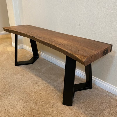 H 16 Inch Cress Bench Legs, Black Powder Coated, 1 Pair, SS400 - Etsy