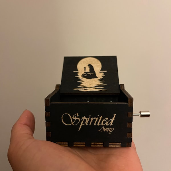 Spirited Away Music Box Theme Music Chest Wooden Engraved Handmade ...