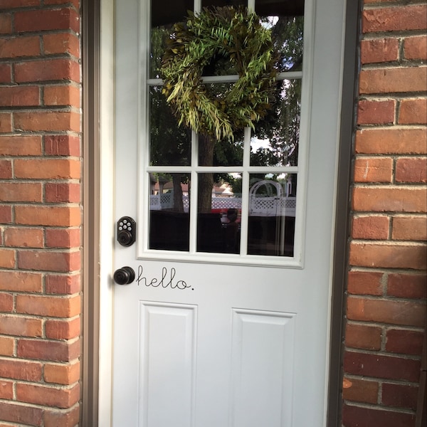 Hello Decal, Front Door Decals for Home and Office, Front Door House ...