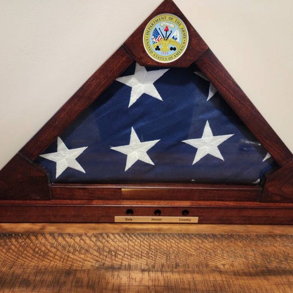 Flag Display Case With Embedded Shell Casing Holes; Maple Inlay ...