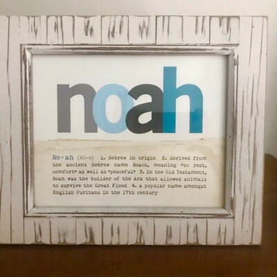 Baby Name Meaning Custom Art Print Unique Baby Shower Gift, Baby Boy ...