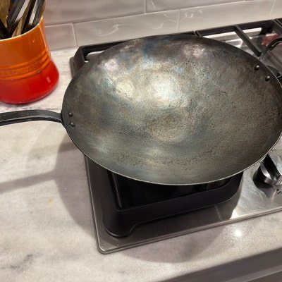 14 Carbon Steel Hand Forged Wok - Etsy