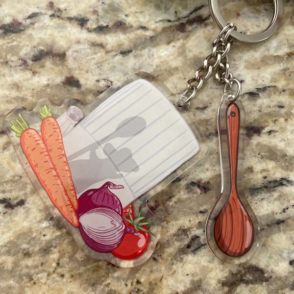 Little Chef Remy Ratatouille Transparent Acrylic Keychain/ Remy Food ...