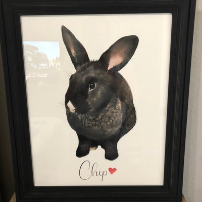 Custom Rabbit Portrait Custom Rabbit Rabbit Personalized Rabbit ...