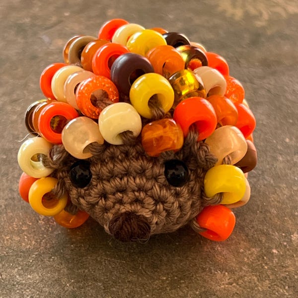 Beaded Fidget Hedgehog Crochet Pattern | Crochet Fidget Toy | Fidget ...