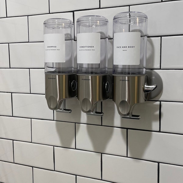 Shampoo, Conditioner and Body Wash Labels | Shower Label | Bathroom ...