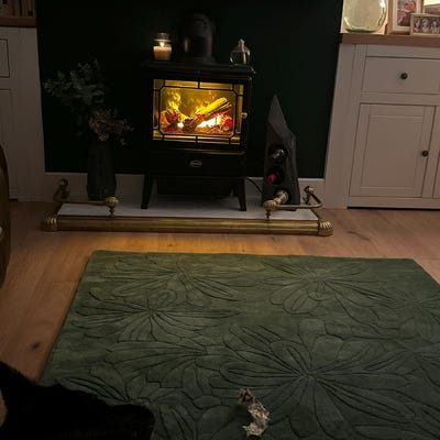 Fern Garden Hand-tufted Custom Wool Area Rug/carpet for Bedroom ...