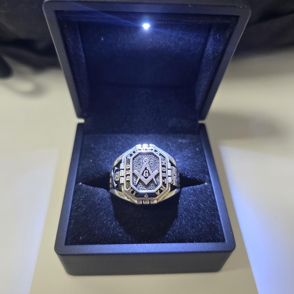 Customized Masonic Ring, Master Mason Ring for Man, Freemason Gold Ring ...