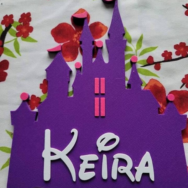 Princess Castle Name Door Sign 3D Printed Name Plate Princess Sign ...