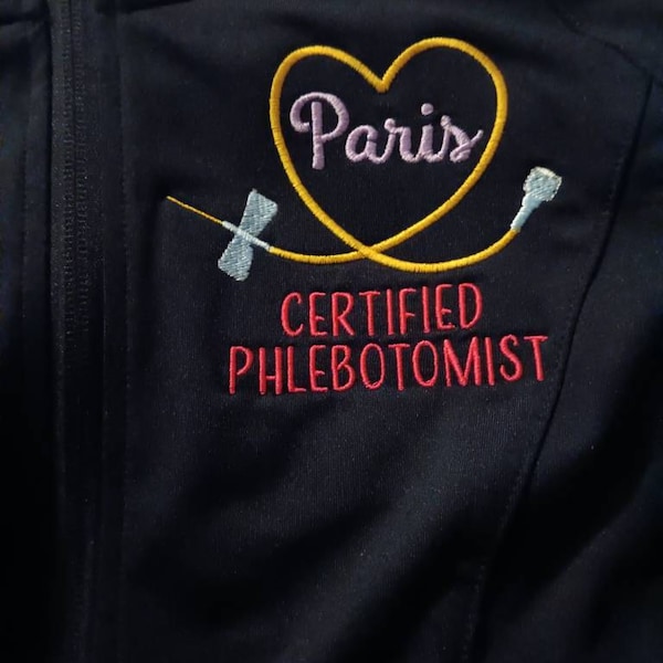 Phlebotomist Jacket, Personalized Phlebotomist Gift, Gift for Nurse ...