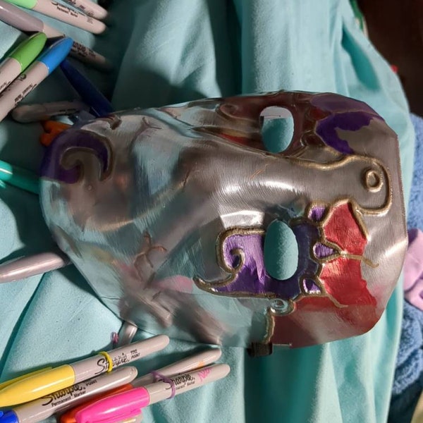 Skull Mask Cosplay Airsoft Skull Mask Handmade Dark Skull Mask ...