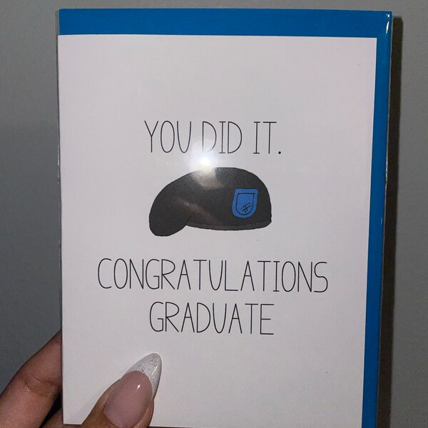 Army Basic Training Graduation Card - BCT Military Congrats You Did It ...