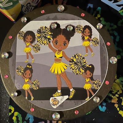 Gold Cheerleader Clipart, Vector Pom, Sport, Black Cheerleader PNG ...