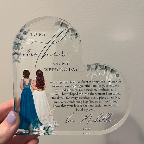 Personalized Mother of the Bride Gift From Daughter, Mother Daughter ...