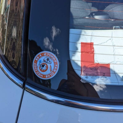 Vinyl Sticker 'BB-8 Fan Club' 8cm Star Wars, the Force Awakens, Droid ...