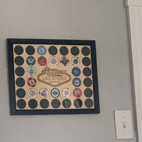 Vegas Casino Chip Display Frame Insert Poker Player Gift Laser-engraved ...