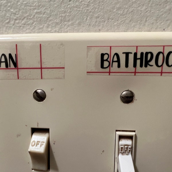 Custom Light Switch Labels // Light Switch Stickers // Light Plate ...