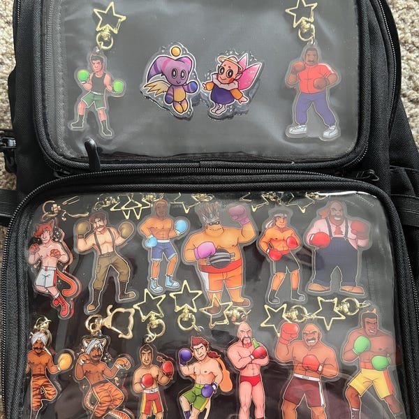 Catboy Glass Joe & Great Tiger - Punch-out!! Acrylic Charms - Etsy