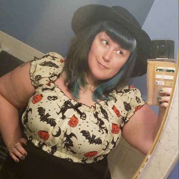 Hocus Pocus off the Shoulder Crop Top and Matching Thong or High ...