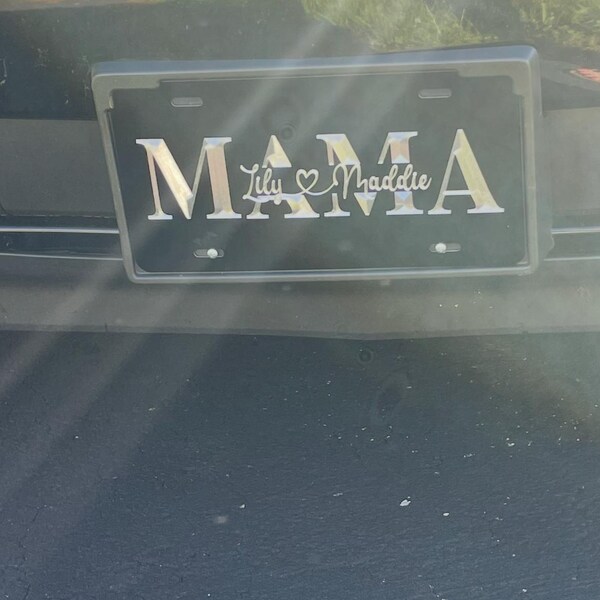 Black Girl Magic License Plate Vanity Front Car Tag Diamond Etched ...