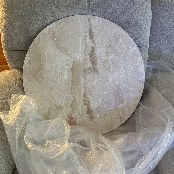 Glacier White Marble Circle Trivets / Tabletops / Decorative Marble ...