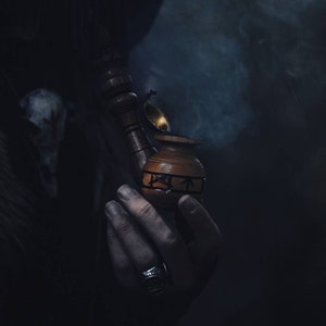 Rowan Ogham Wooden Pipe for Smoking / Tobacco Sherlock Pipe / | Etsy