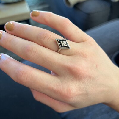 Rare Antique Victorian 3 Carat Flat Ruby Ring, 14 Karat White and ...