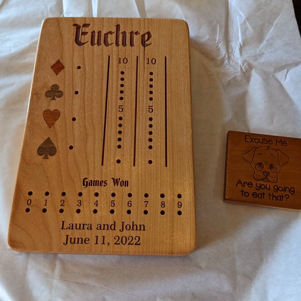 Euchre Card Game Scoring Board - Etsy