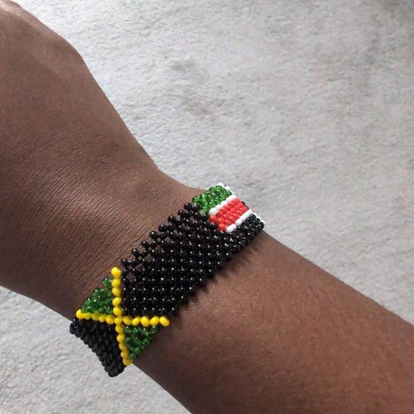 South Africa Flag Slim Bracelet • Custom Slim Bracelets • Personalized ...
