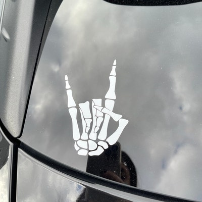 Rock on Skeleton Hand Vinyl Decal Sticker Devil Horn Hand - Etsy