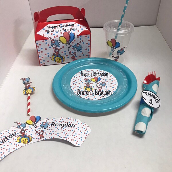 Cat in the Hat Dr Seuss Inspired Digital Paper cat Hat Digital Paper ...